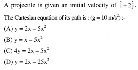 Solved A projectile is given an initial velocity of î+2). | Chegg.com