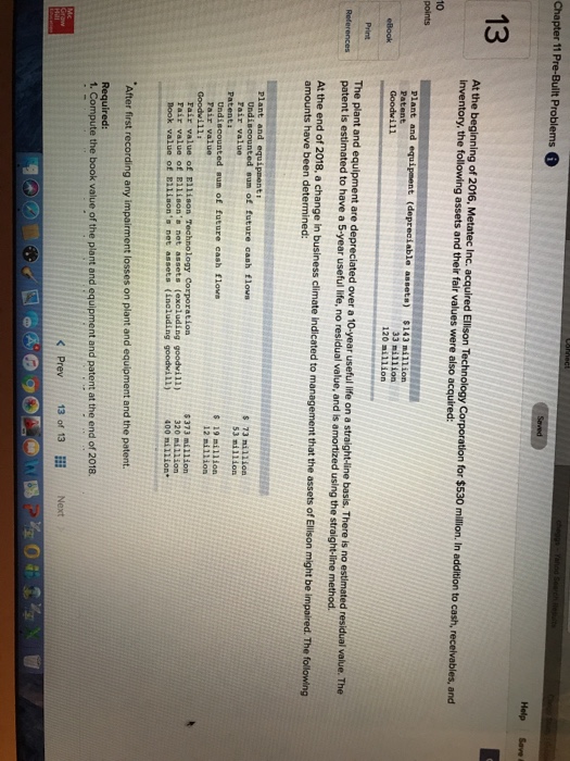 Solved Chapter 11 Pre-Built Problems 13 At the beginning of | Chegg.com