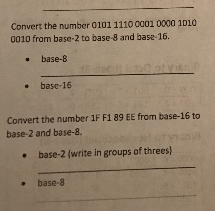 Solved Convert the number 01011110 0001 0000 1010 0010 from | Chegg.com