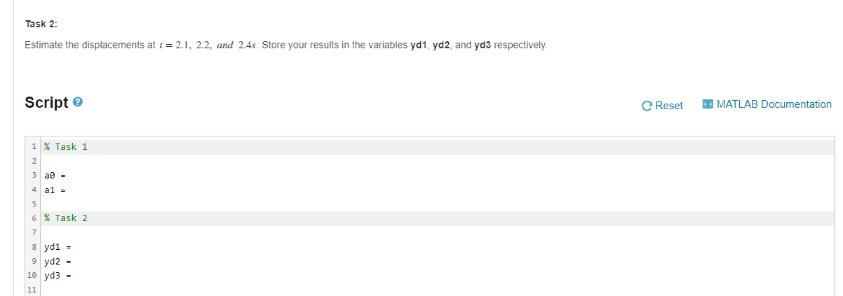Solved We however, need measurements every 0.1 seconds for | Chegg.com