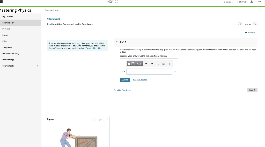 Solved Mastering Physics My Courses Course Home Syllabus | Chegg.com