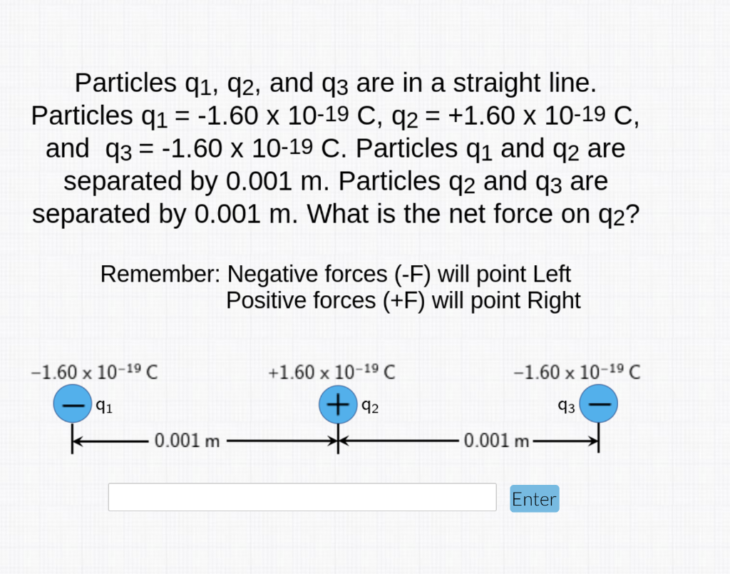 Solved Particles q1,q2 and q3 are in a straight line. | Chegg.com