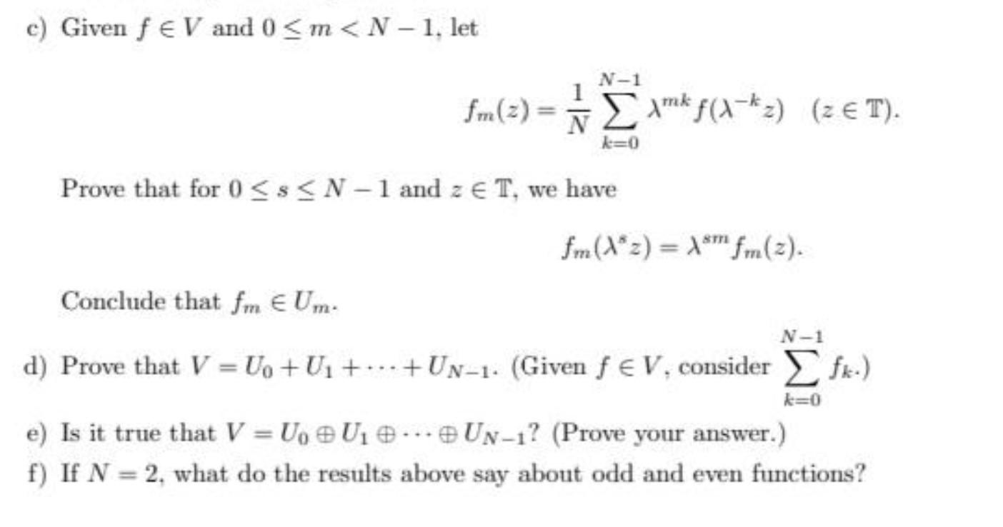 Solved = 5) Let T be the unit circle in the complex plane, | Chegg.com
