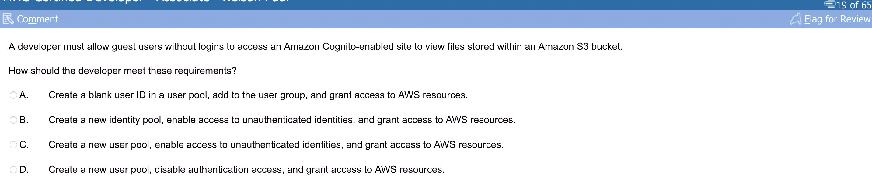 Solved 219 of 65 Flag for Review Comment A developer must | Chegg.com