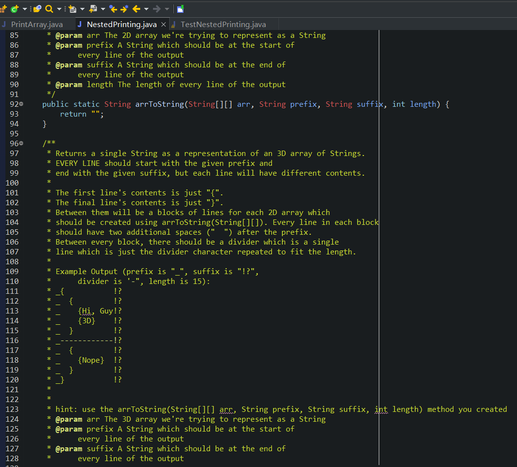 Solved In JAVA please ! Boxing and Nesting Arrays The | Chegg.com