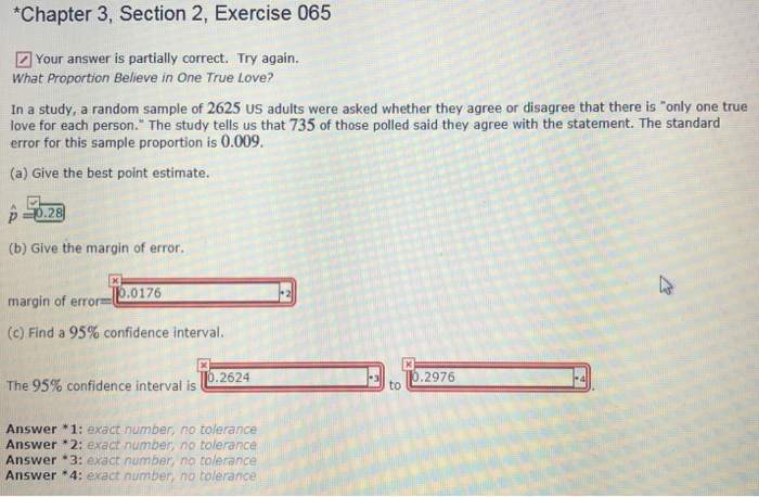 Solved Chapter 3, Section 2, Exercise 065 Your answer is | Chegg.com