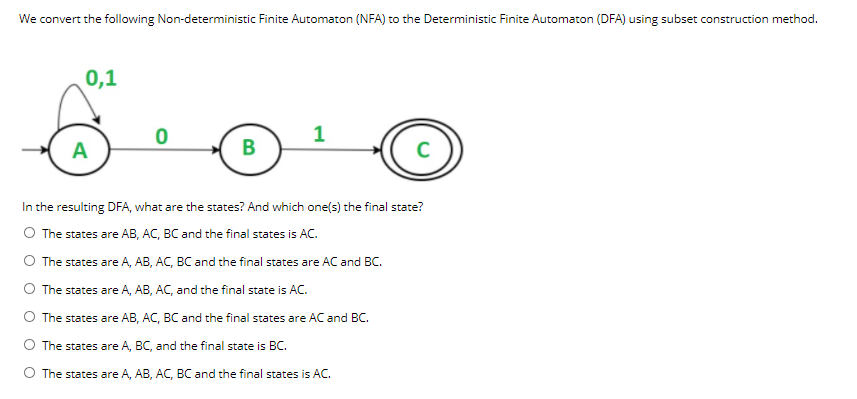 Solved We convert the following Non-deterministic Finite | Chegg.com