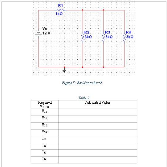 Solved R1 1ΚΩ Vs 12 V R2 3kΩ R3 3kΩ R4 3kq Figure 3