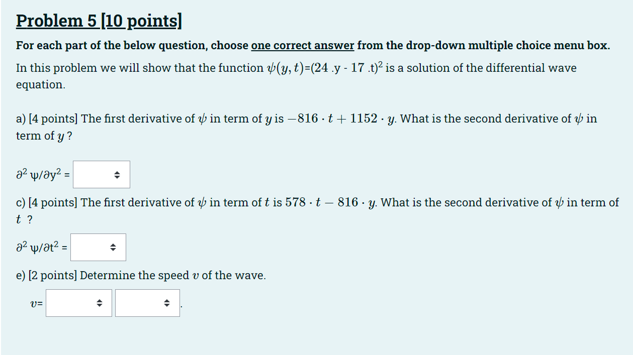 Solved Problem 5 (10 points) For each part of the below | Chegg.com