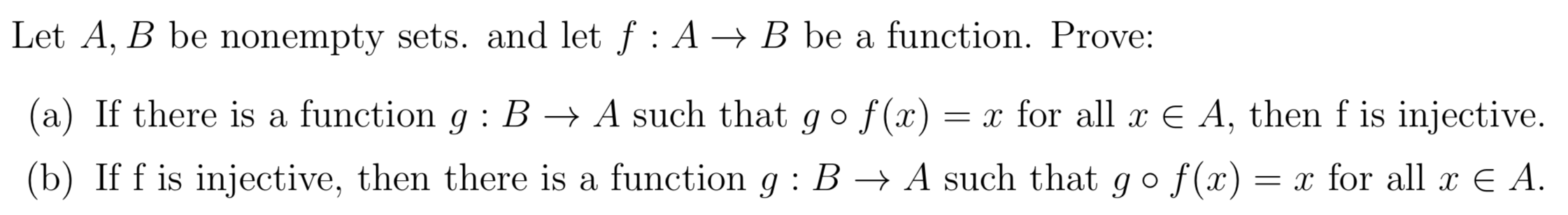 Solved Let A, B be nonempty sets. and let f : A - B be a | Chegg.com
