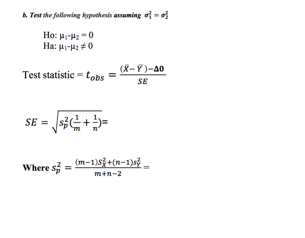 Solved Problem 2. The question being answered is whether | Chegg.com