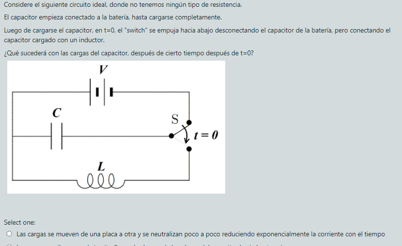 Considere el siguiente circuito ideal, donde no | Chegg.com