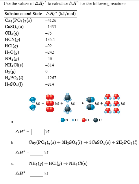 Solved Use the values of AH; to calculate AH® for the | Chegg.com