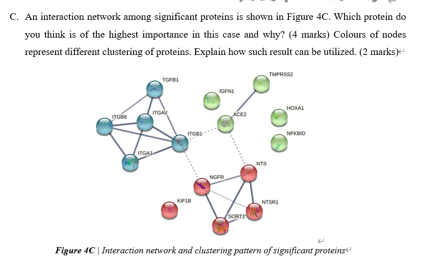 Solved C. An interaction network among significant proteins | Chegg.com