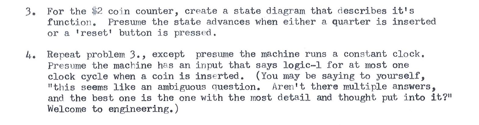 Solved 3. For the $2 coin counter, create a state diagram | Chegg.com