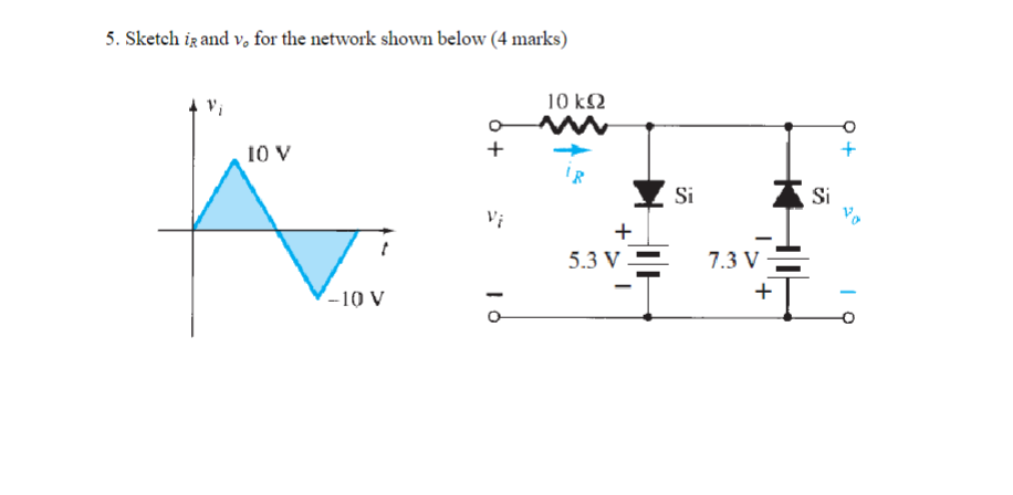 Solved 5. Sketch iR and v0 for the network shown below (4 | Chegg.com
