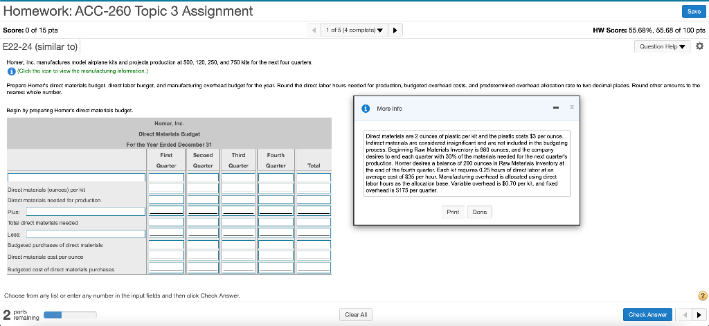 Solved Homework Acc 260 Topic 3 Assignment Save Score 0 Of