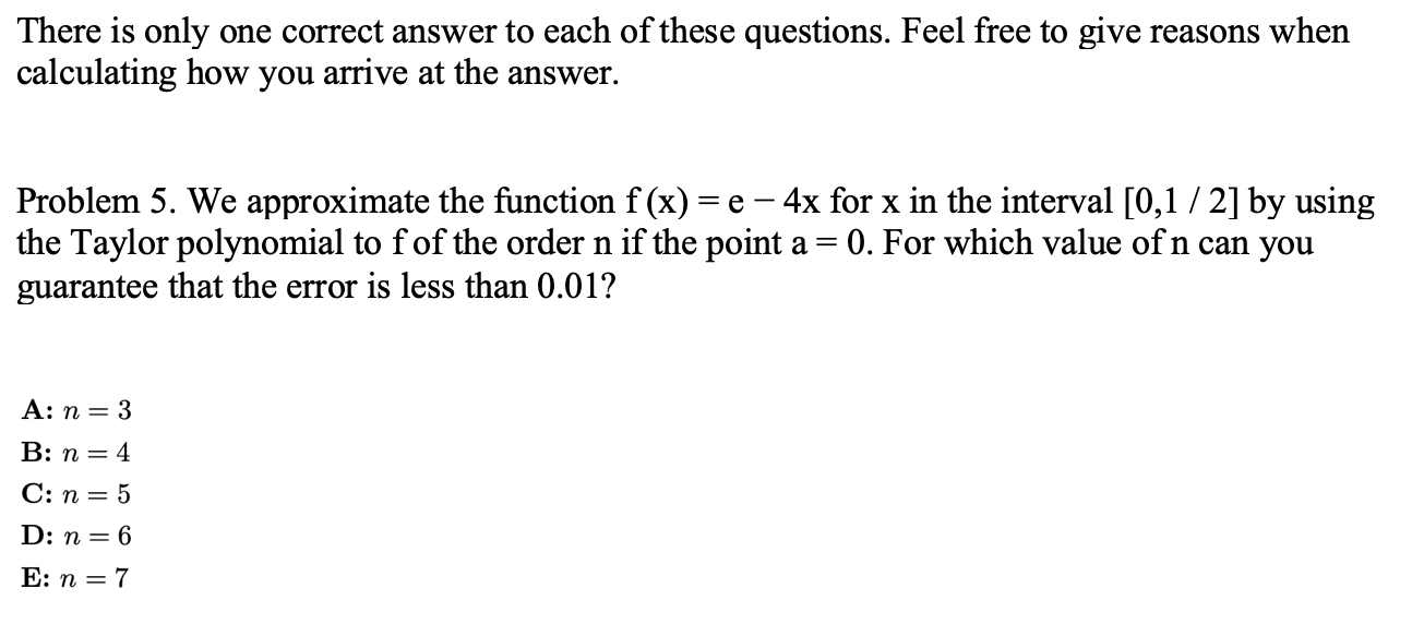 Solved There is only one correct answer to each of these | Chegg.com