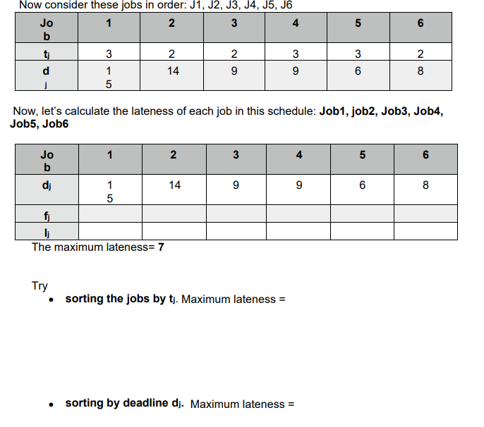[Minimize Maximum Lateness]Assume that a single | Chegg.com