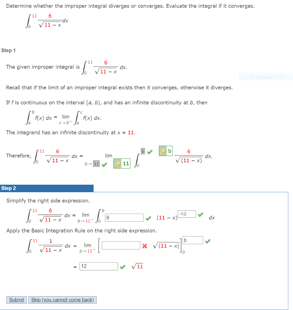 Solved Determine whether the improper integral diverges or | Chegg.com