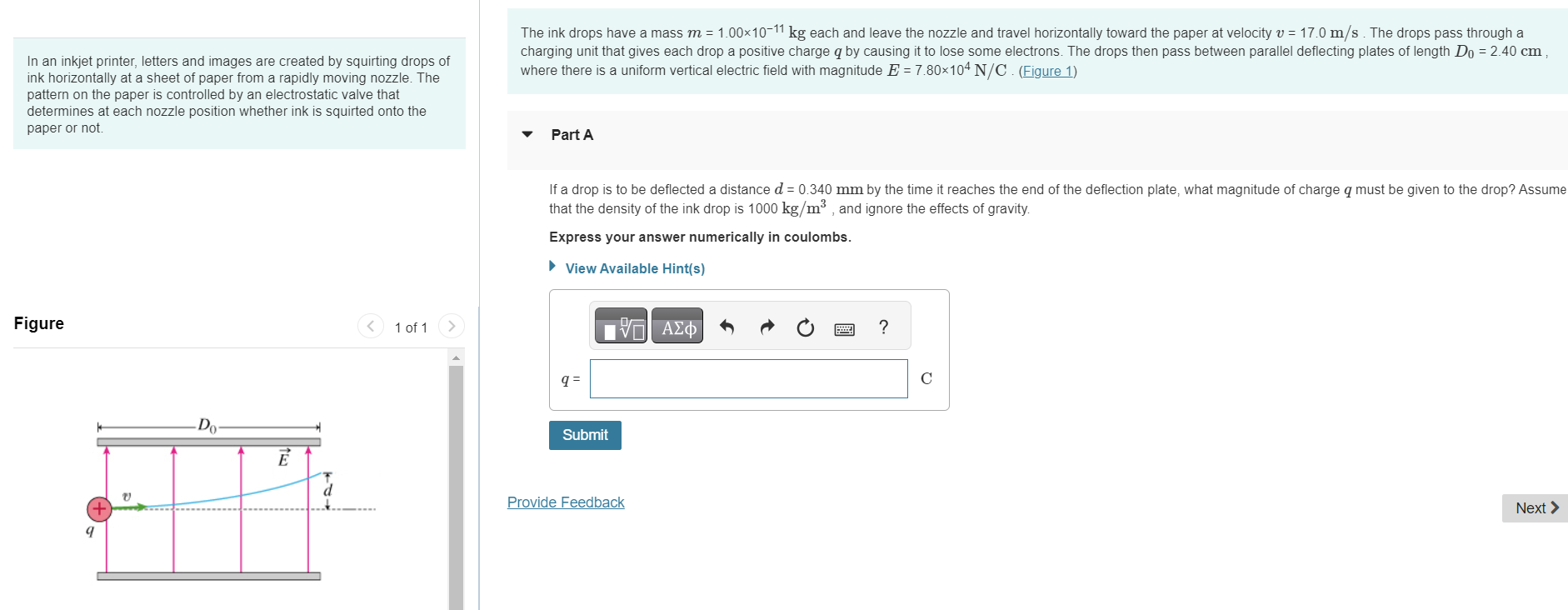 Solved In an inkjet printer, letters and images are created | Chegg.com