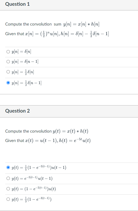 Solved Compute The Convolution Sum Y N X N ∗h N Given That 