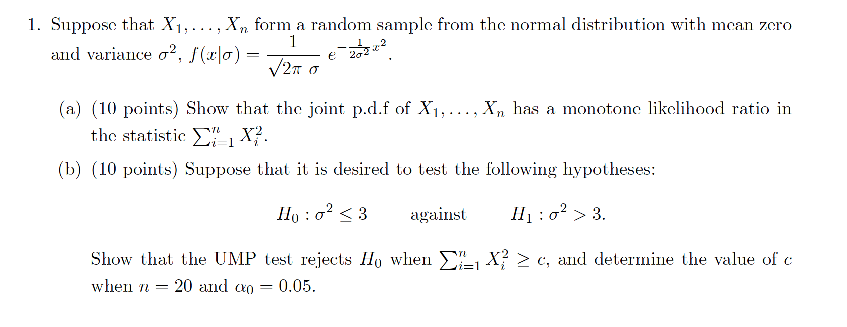 Solved 1. Suppose that X1, ..., Xn form a random sample from | Chegg.com