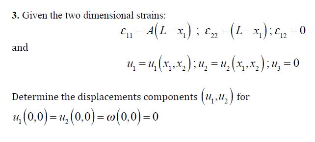 Solved Given the two dimensional strains below. Determine | Chegg.com