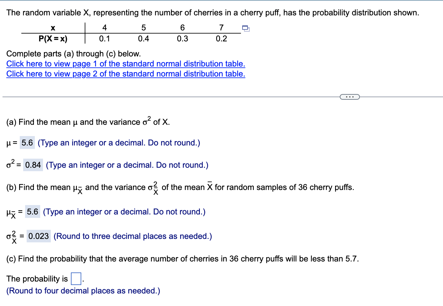 Solved Complete parts (a) through (c) below. Click here to | Chegg.com