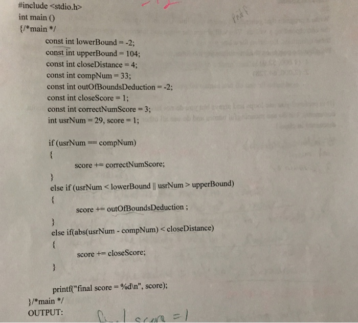 Solved #include int main O /*main*/ const int lowerBound | Chegg.com