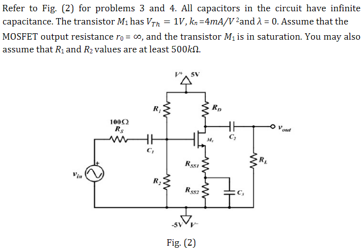 Solved Refer to Fig. (2) for problems 3 and 4. All | Chegg.com