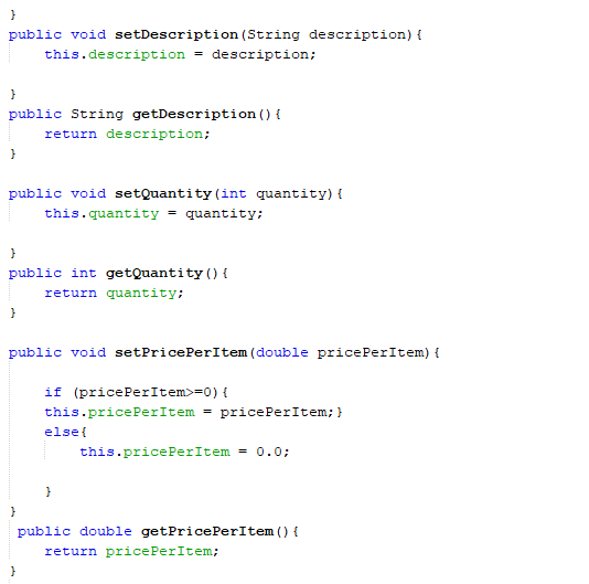 Solved in java -create an invoice with 4 parts, (2 strings, | Chegg.com