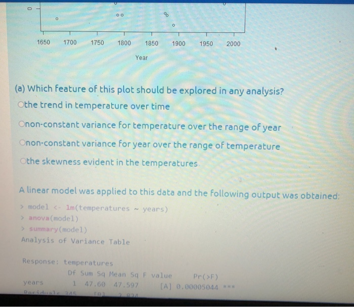 Solved The Central England Temperature data consist of | Chegg.com