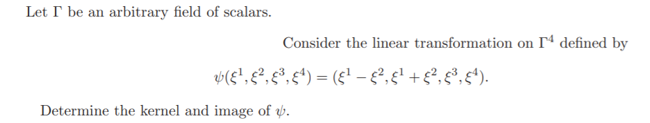 Solved Let I be an arbitrary field of scalars. Consider the | Chegg.com