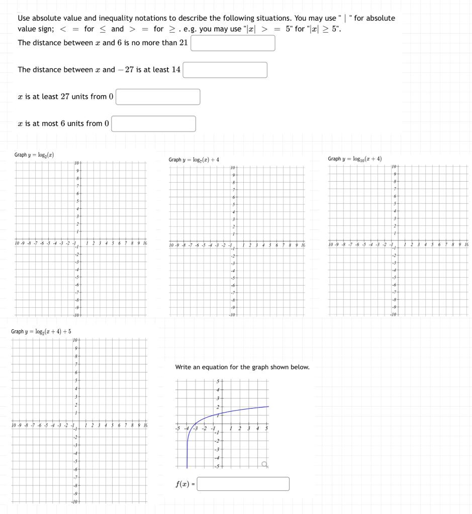 Solved Use absolute value and inequality notations to | Chegg.com