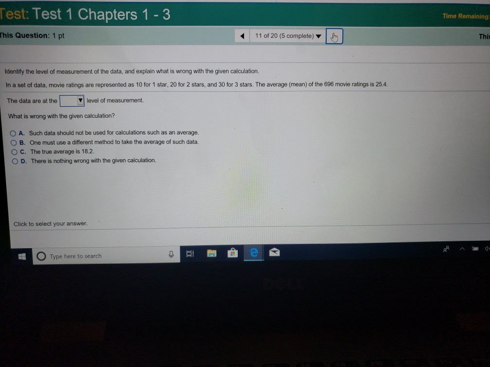 Solved Test 1 Chapters 1-3 Test: Time Remaining his | Chegg.com
