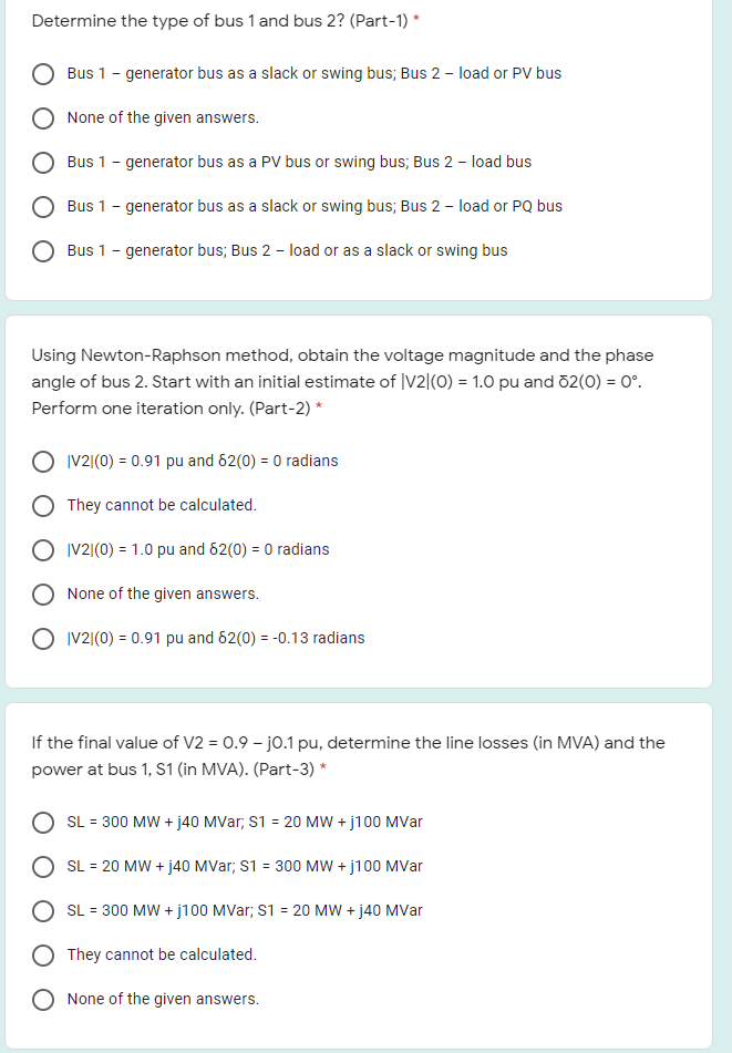 Solved In the two bus system (100-MVA base) shown below, the | Chegg.com