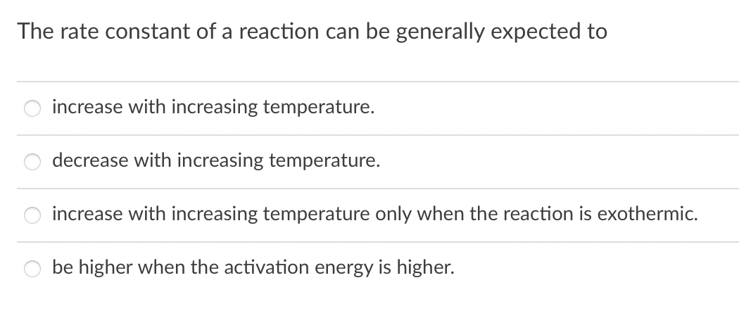 Solved The rate constant of a reaction can be generally | Chegg.com