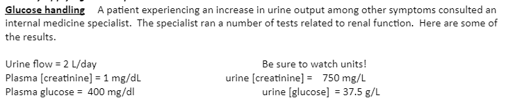 Solved What is the transport maximum in mg/day? What is the | Chegg.com