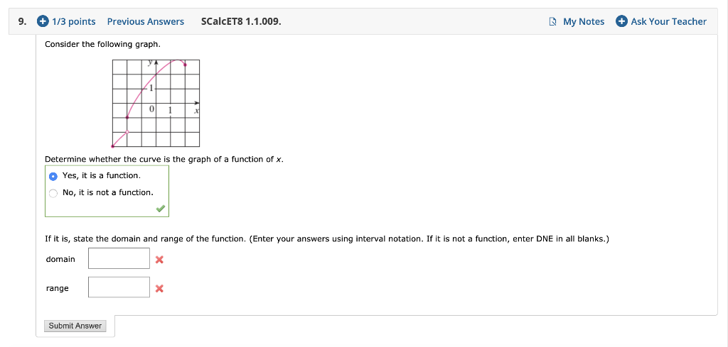 Solved 12. + 0/1 points Previous Answers SCalcET8 1.1.033. | Chegg.com