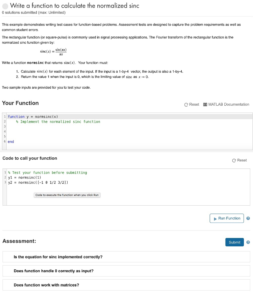 Solved Write a function to calculate the normalized sinc 0 | Chegg.com