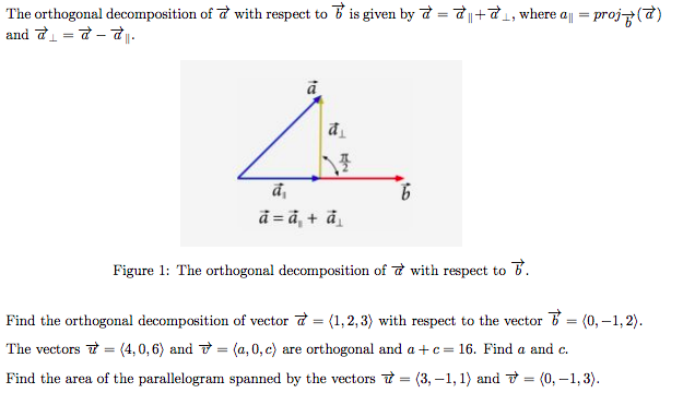 Solved The orthogonal decomposition of ãt with respect to T | Chegg.com