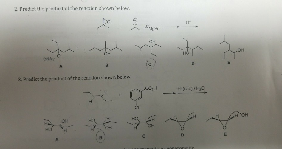 Solved 2. Predict the product of the reaction shown below он | Chegg.com