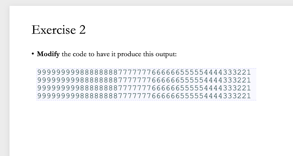 Solved Exercise 2 • Modify the code to have it produce this | Chegg.com