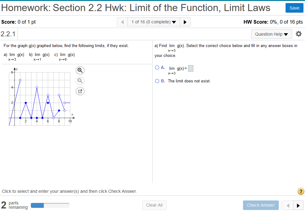 Solved Homework: Section 2.2 Hwk: Limit of the Function, | Chegg.com