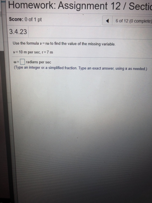 Solved Homework Assignment 12 Sectic Score 0 Of 1 Pt 6 Of