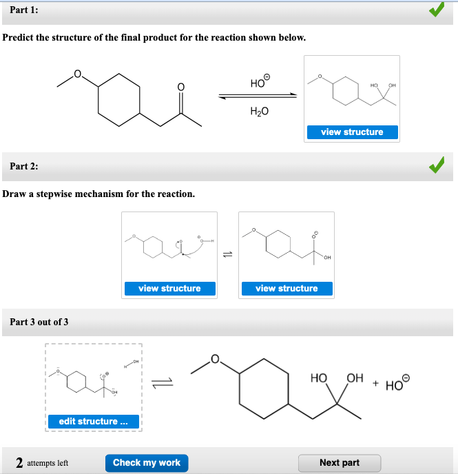 Solved Part 1: Predict the structure of the final product | Chegg.com