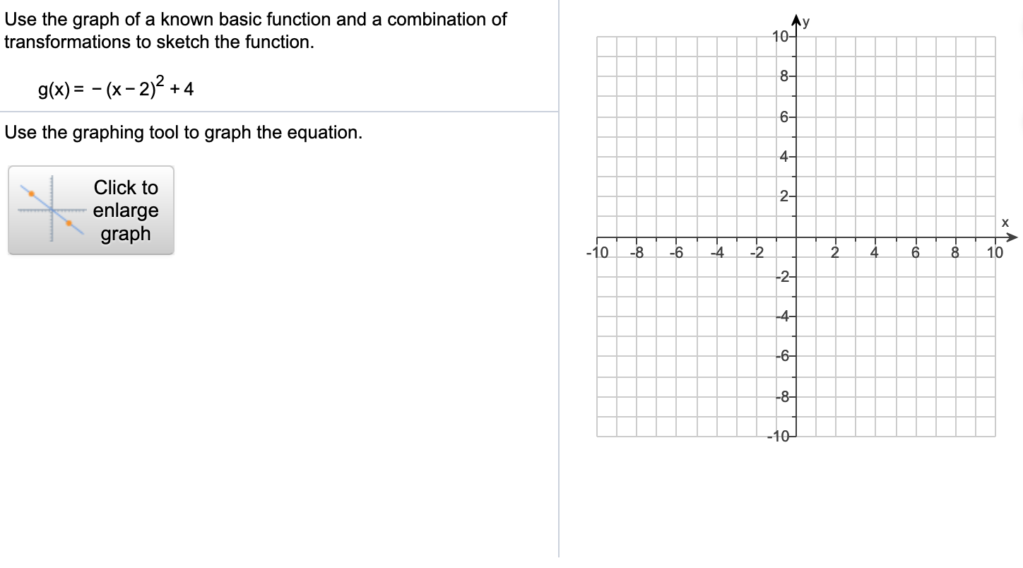 Solved Use the graph of a known basic function and a | Chegg.com