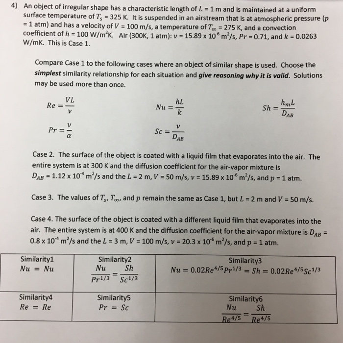 Solved 4) An object of irregular shape has a characteristic | Chegg.com