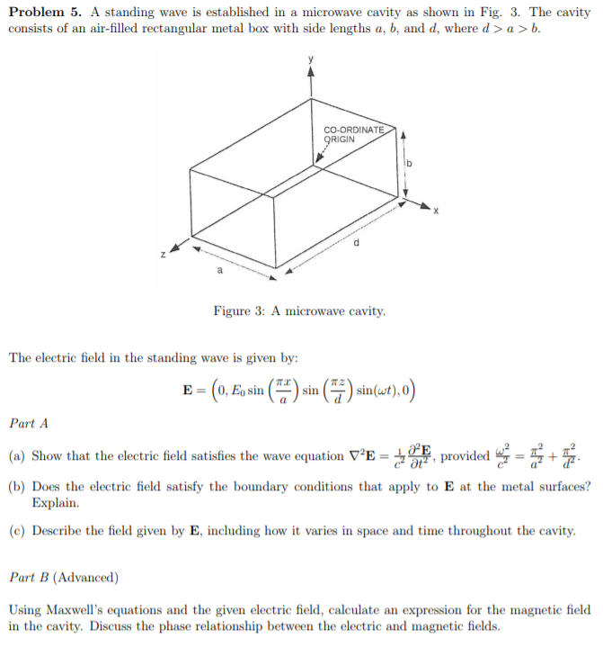 Solved Problem 5. A standing wave is established in a | Chegg.com